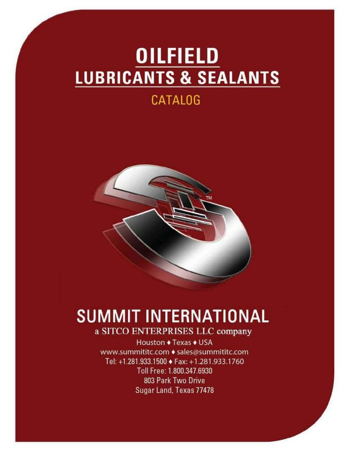 SummitLubricantsandSealants by Summit International - Issuu