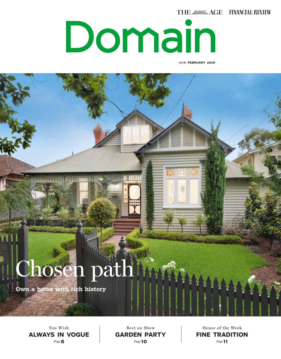 Domain - The Age, February 15, 2020 by Domain Magazines - Issuu