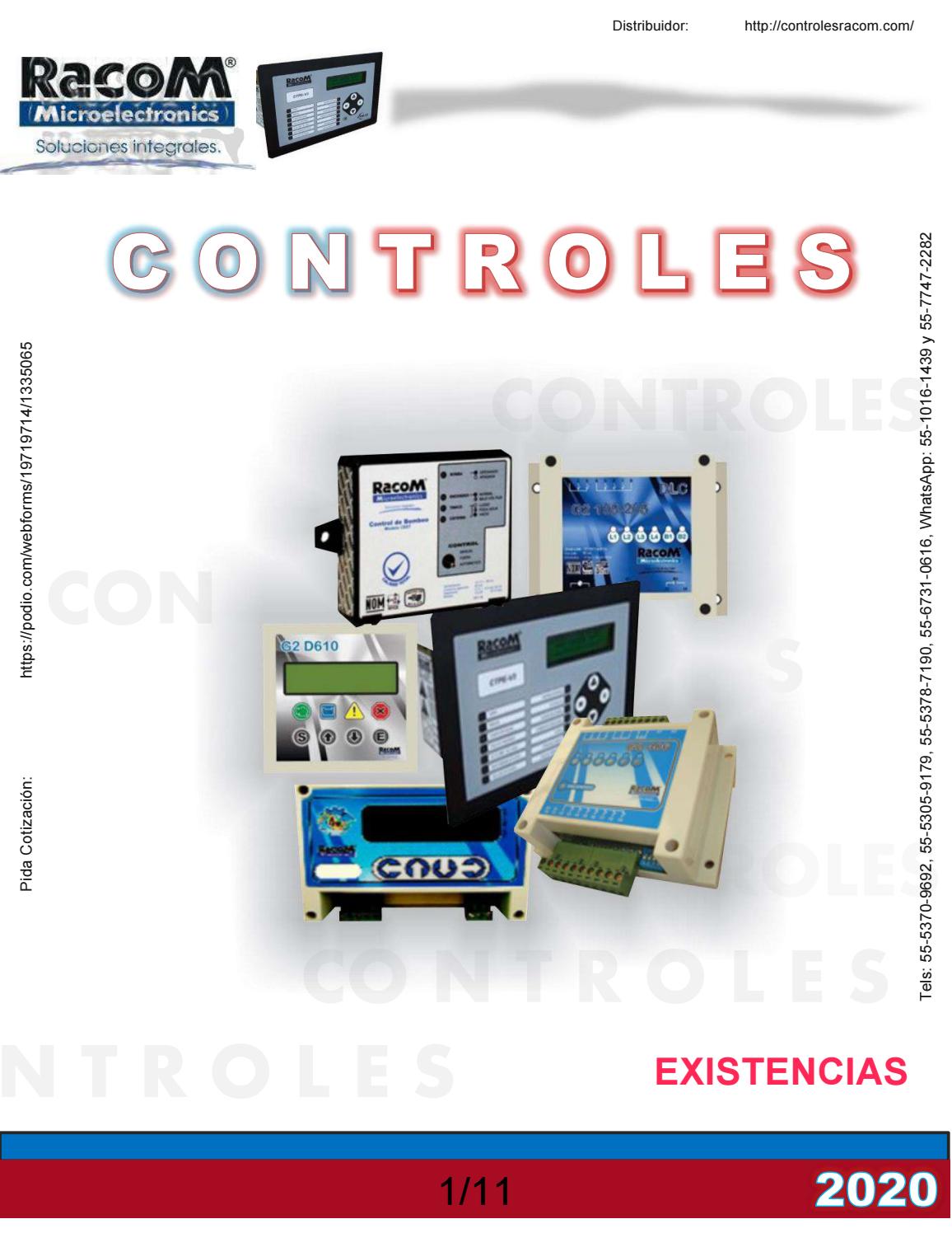 LISTA DE PRECIOS - Controles (Módulos) para Control de Bombeo Racom Microelectronics 2020 by X ...