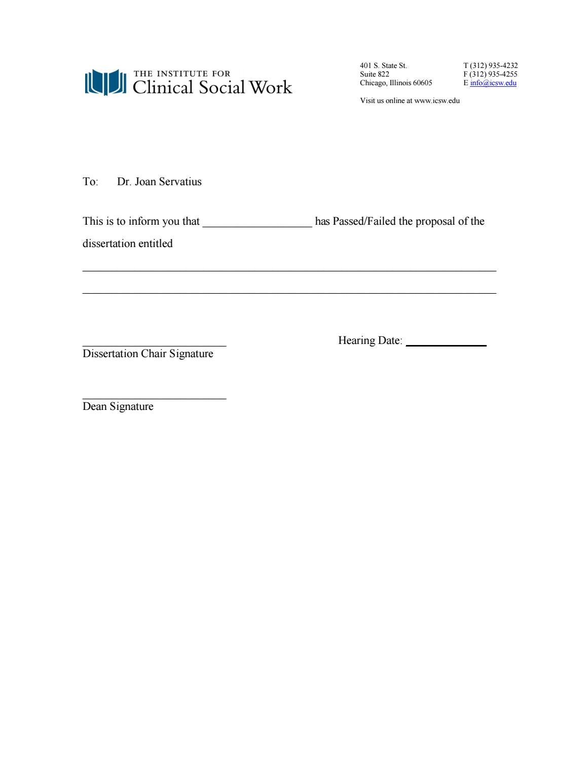 Memo to Dean Proposal by ICSW - Issuu