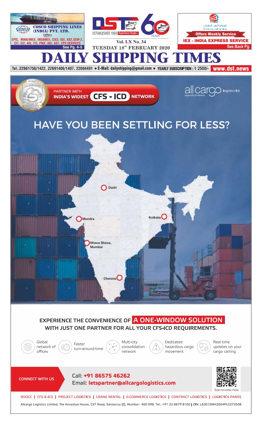 18-02-2020 by Daily Shipping Times - Issuu