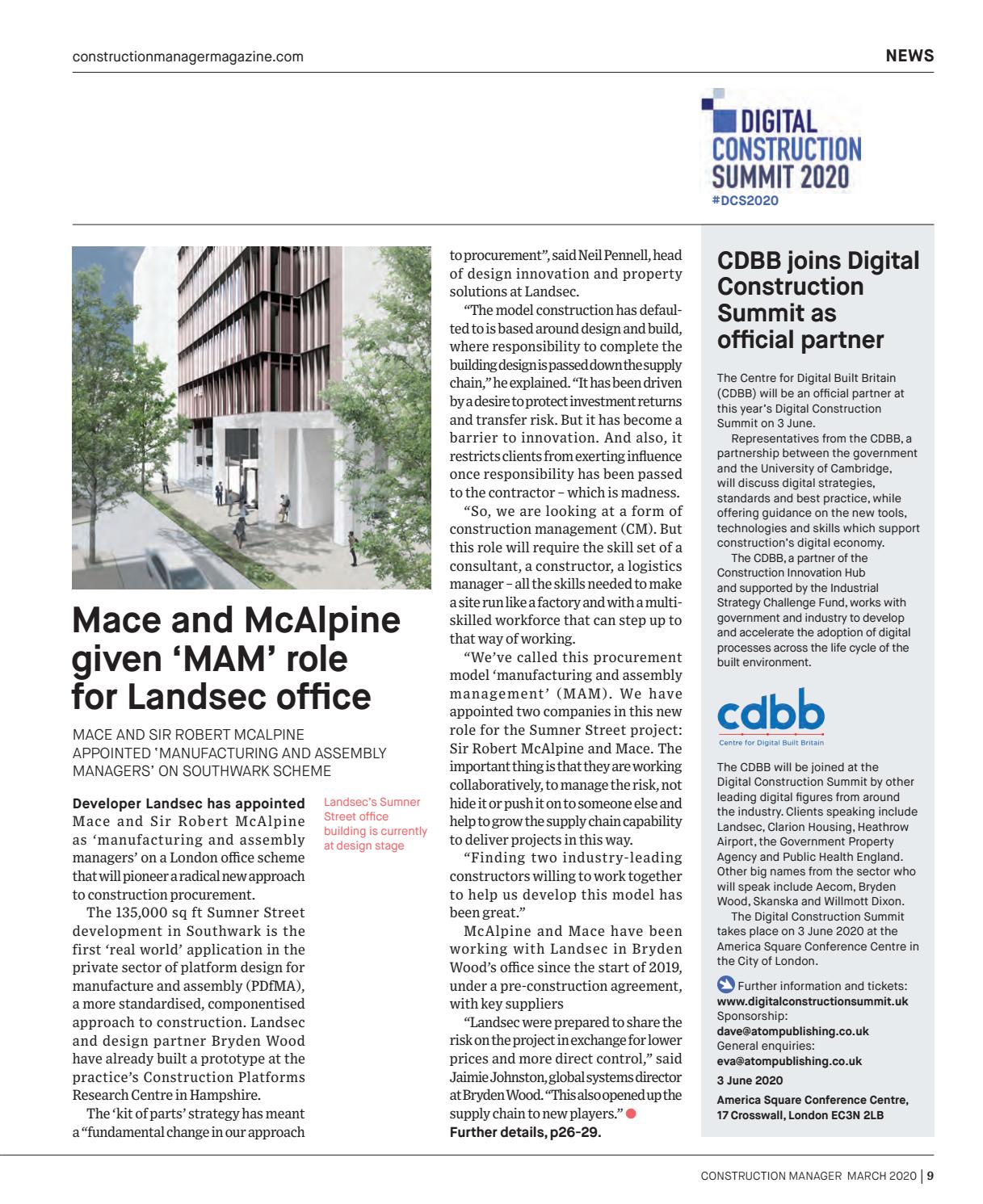 Construction manager magazine March 2020 by Construction Management - Issuu