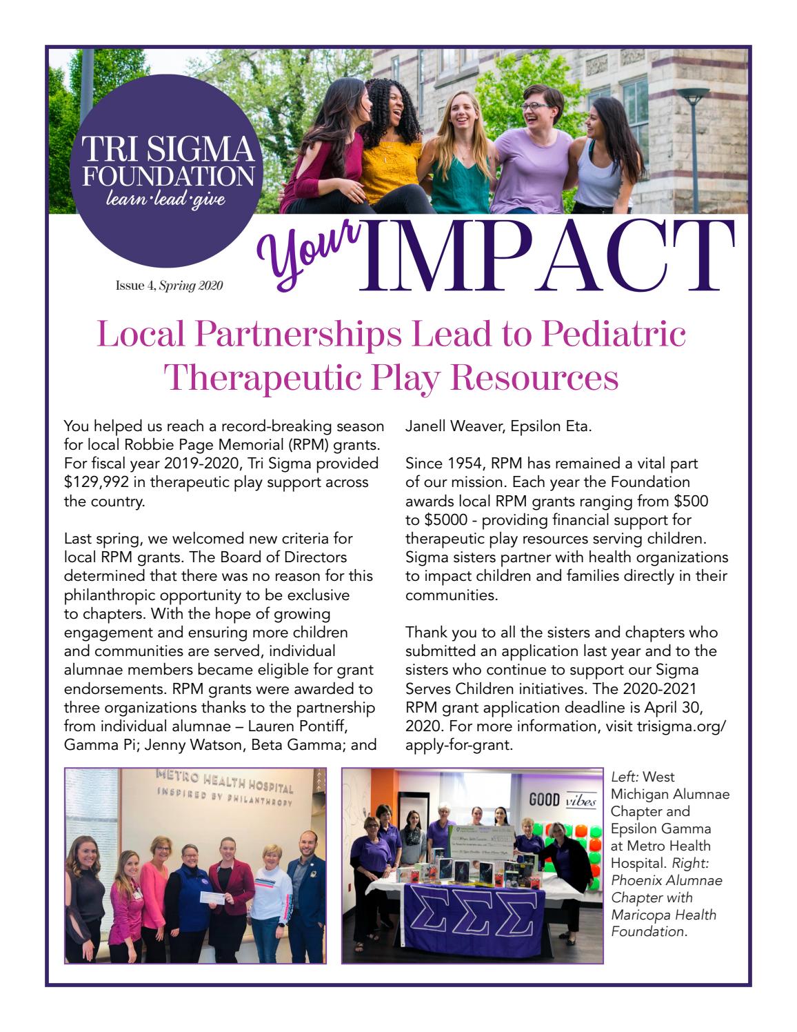 Your Impact - February 2020 by Tri Sigma Foundation - Issuu