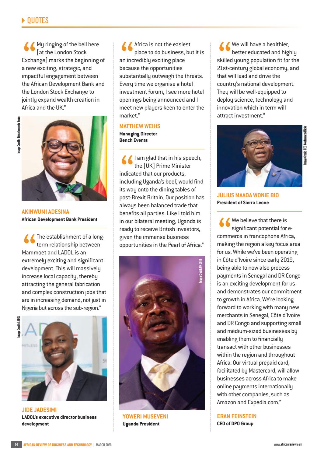 African Review Issue March 2020 by Alain Charles Publishing - Issuu