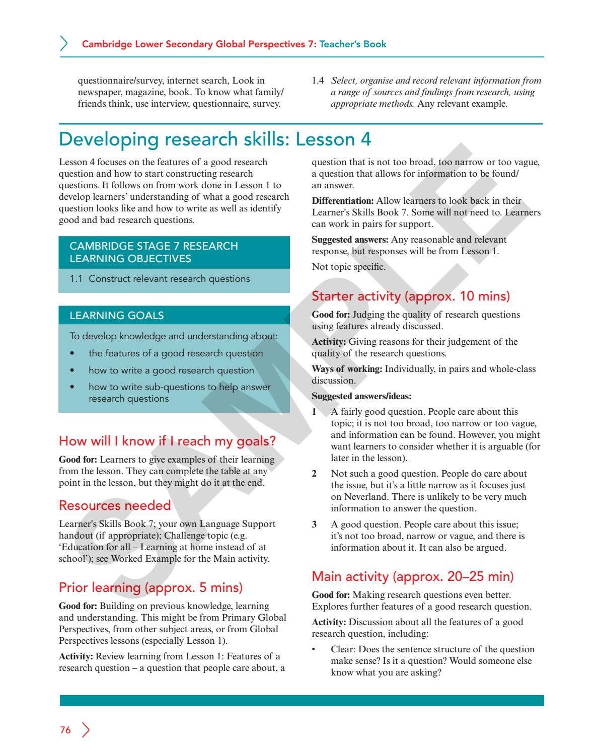 Global Perspectives stage 7 executive preview. by Cambridge ...