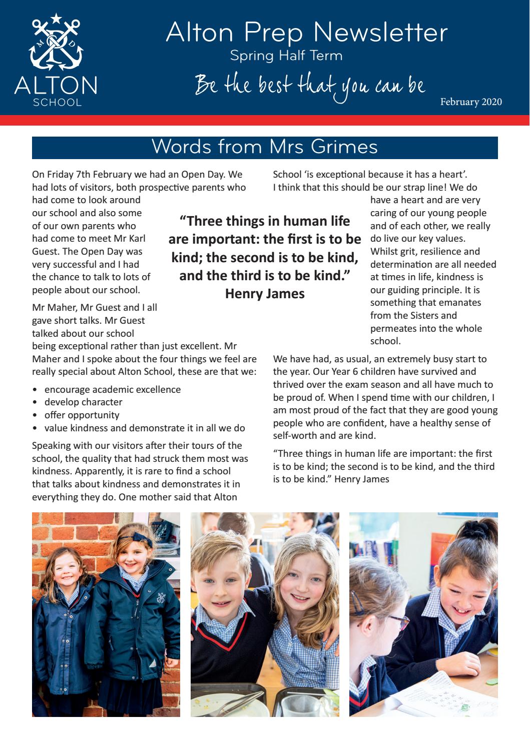 Prep February Half Term Newsletter by altonschool4 - Issuu