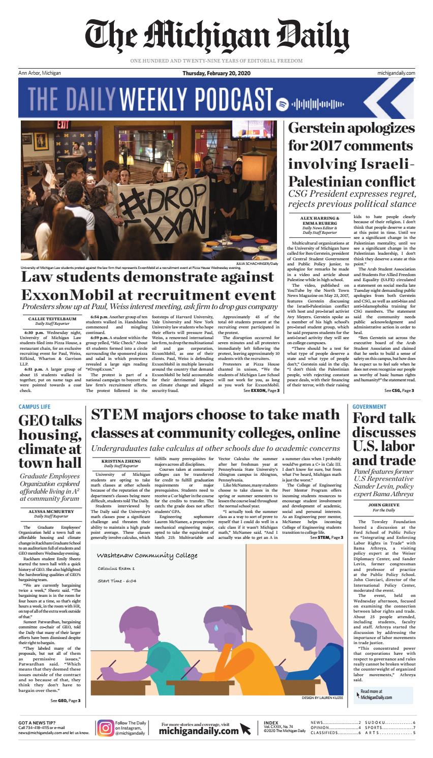 2020-02-20 by The Michigan Daily - Issuu