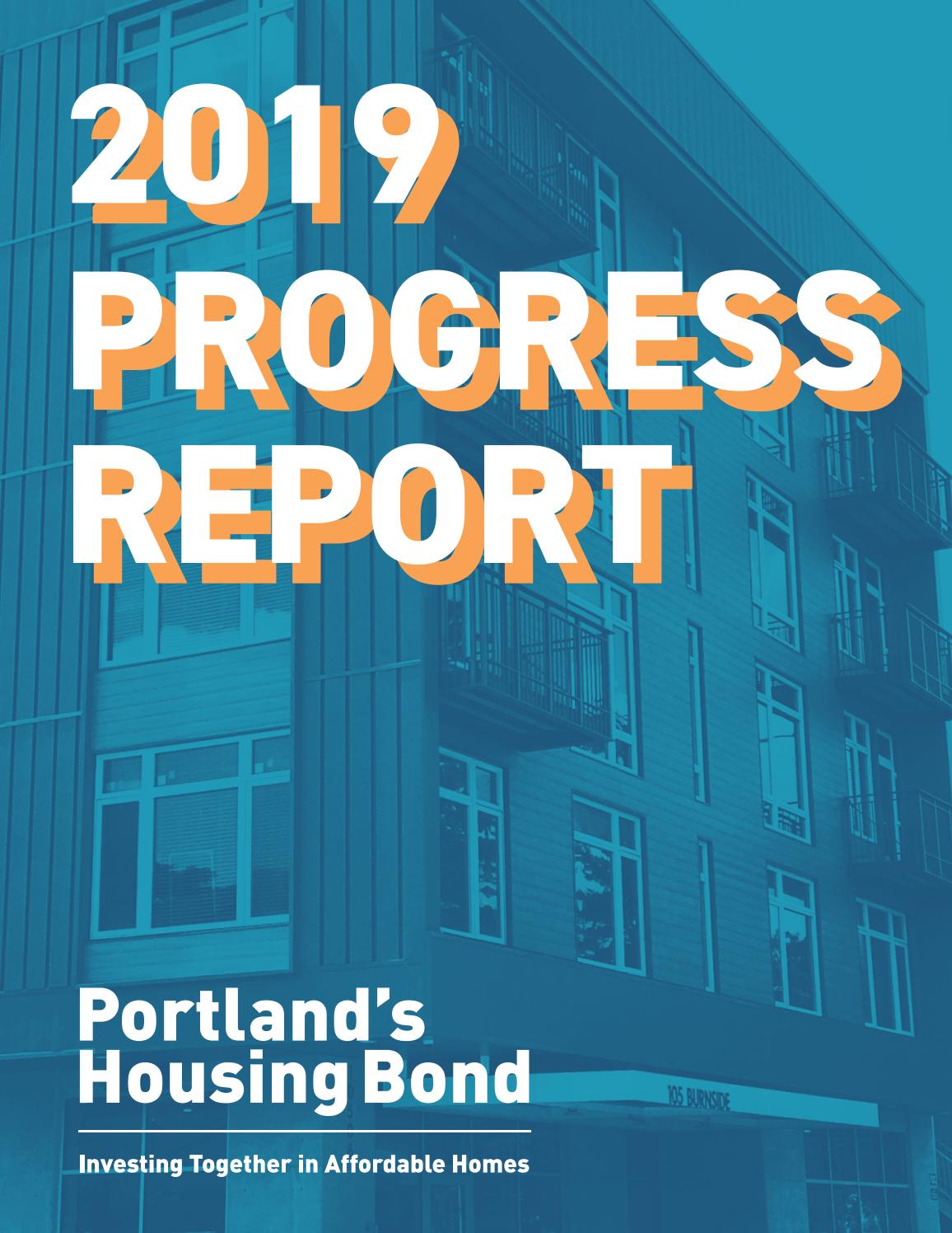 City of Portland 2019 Housing Bond Progress Report by HFO Investment ...