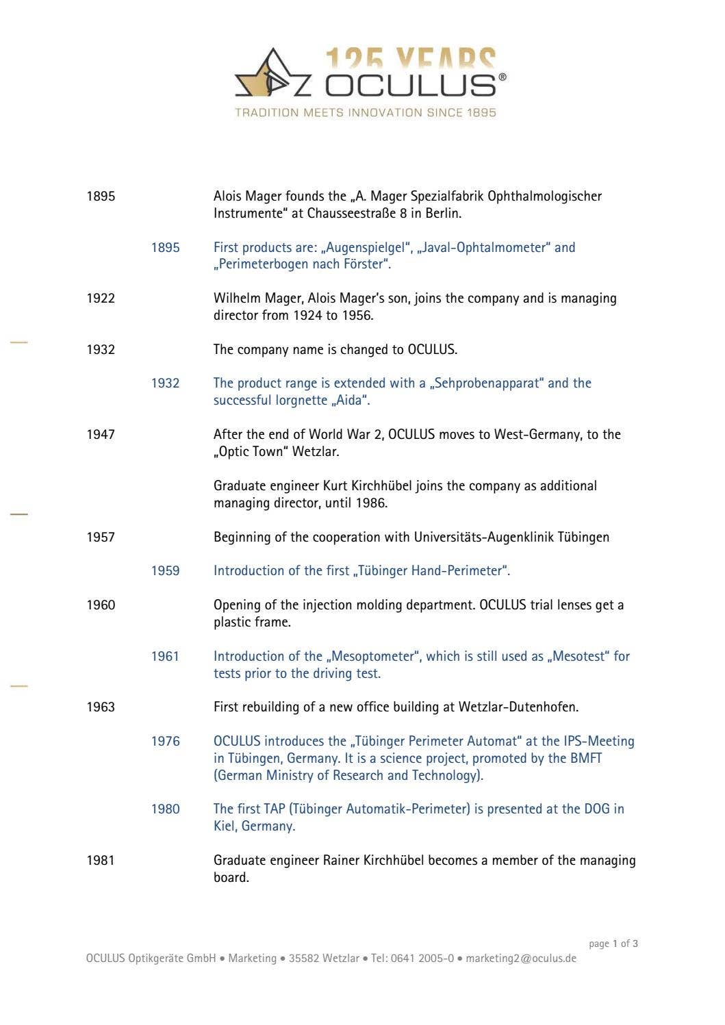 OCULUS_Firmenhistorie_en by Creative Latin Media LLC - Issuu