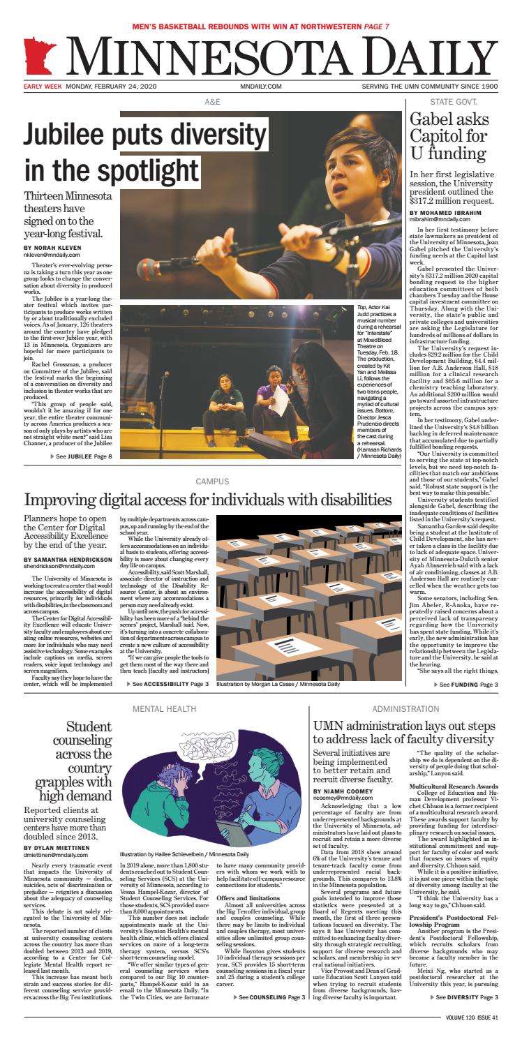 February 24, 2020 by The Minnesota Daily - Issuu