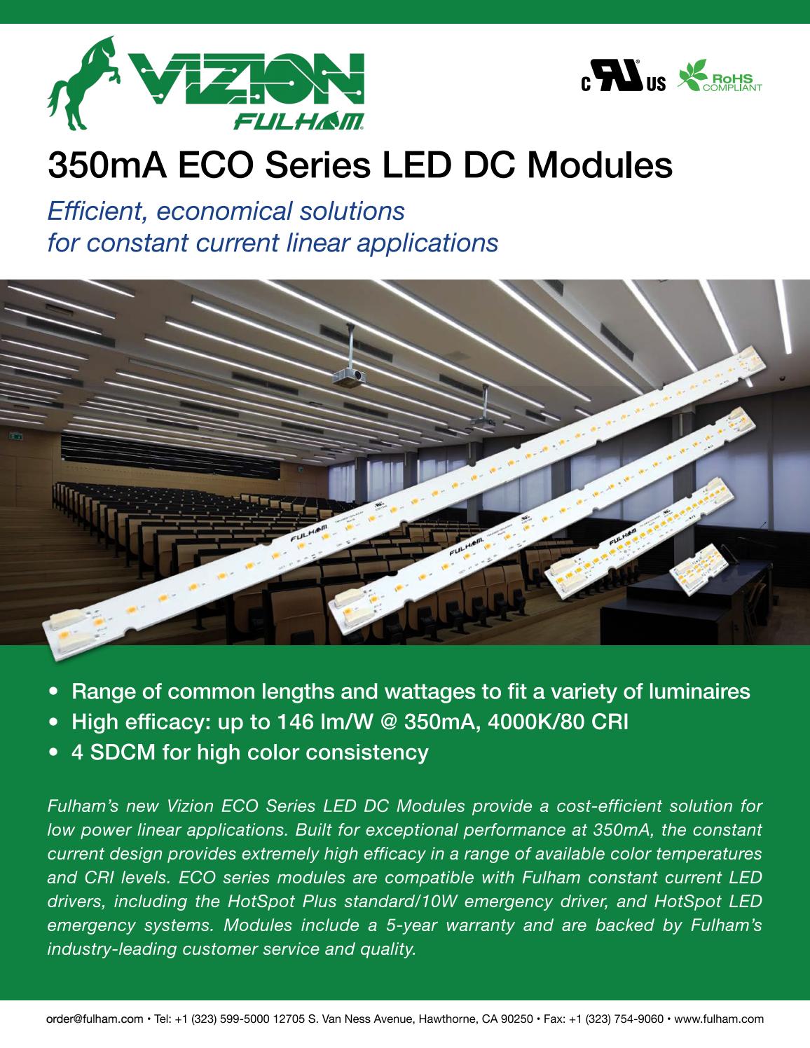 Fulham 350mA ECO Series DC LED Modules by Fulham Co., Inc. - Issuu