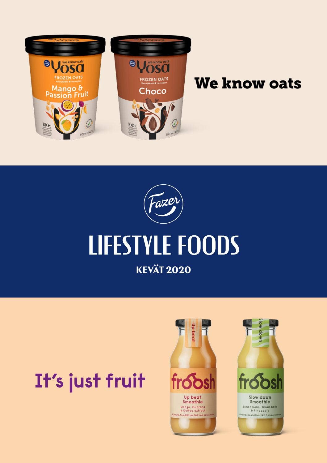 Fazer Lifestyle Foods Yosa ja Froosh -kuvasto kevät 2020 by Avidly ...