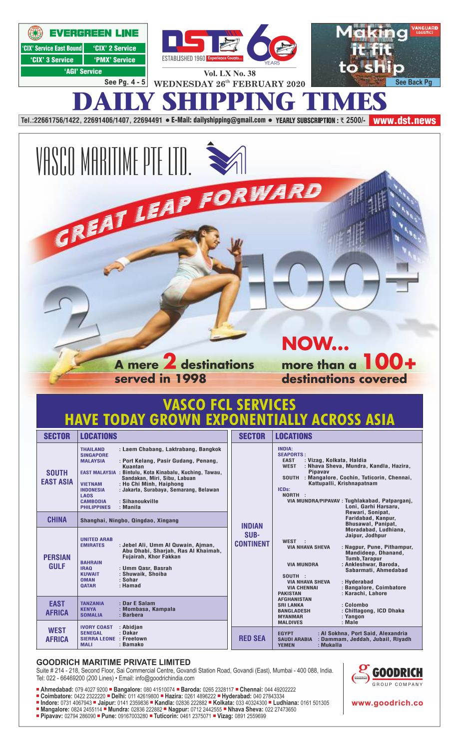 26-02-2020 by Daily Shipping Times - Issuu