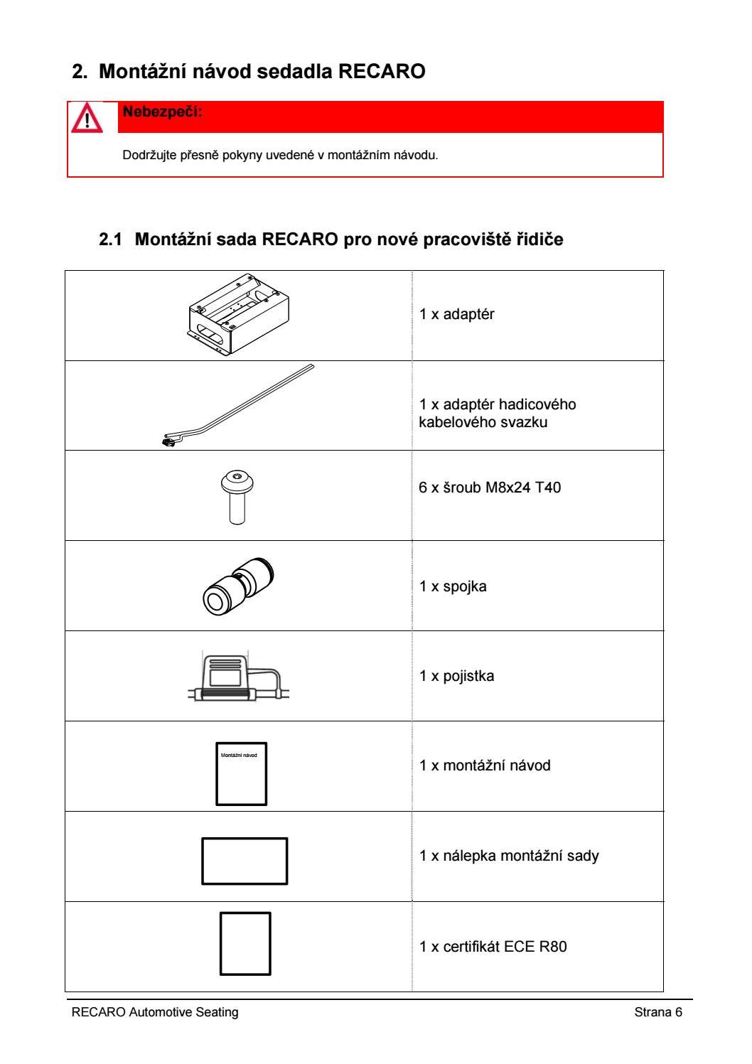 RECARO Installation Instructions BUS by fmk. & FACT - Issuu