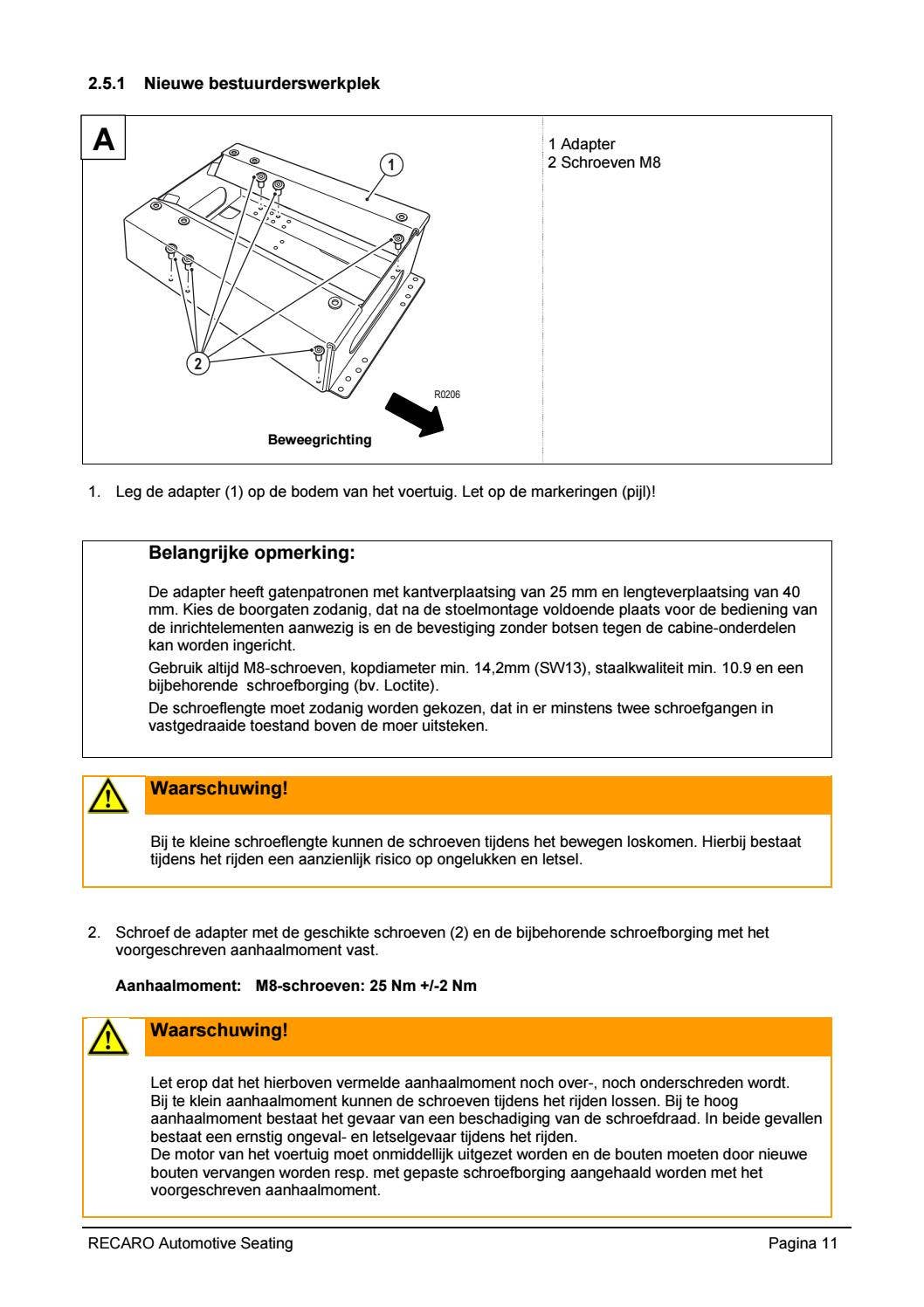 RECARO Installation Instructions BUS by fmk. & FACT - Issuu