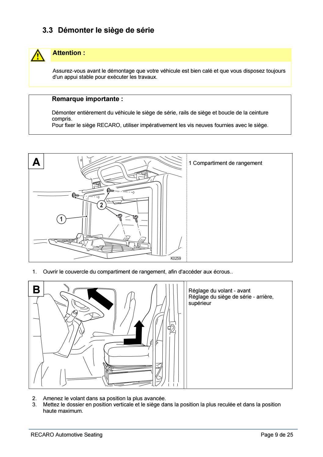 RECARO Installation Instructions C 6000 IVECO by fmk. & FACT - Issuu