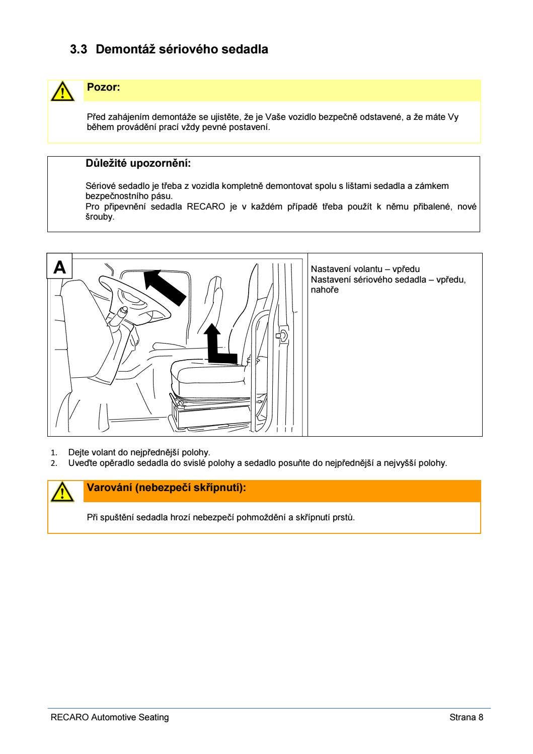 RECARO Installation Instructions MB ACTROS 4 by fmk. & FACT - Issuu