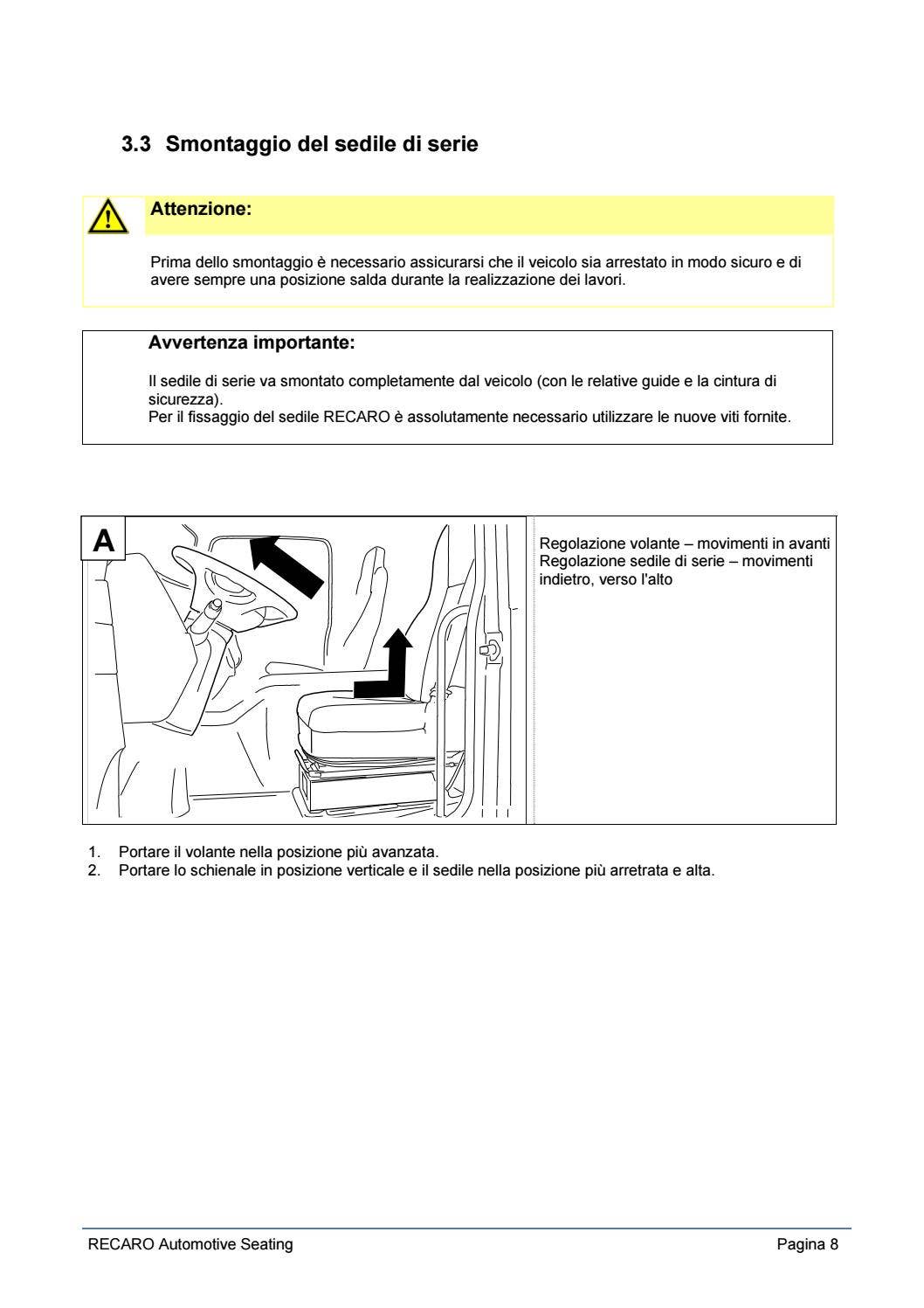 RECARO Installation Instructions SCANIA STREAMLINE by fmk. & FACT - Issuu