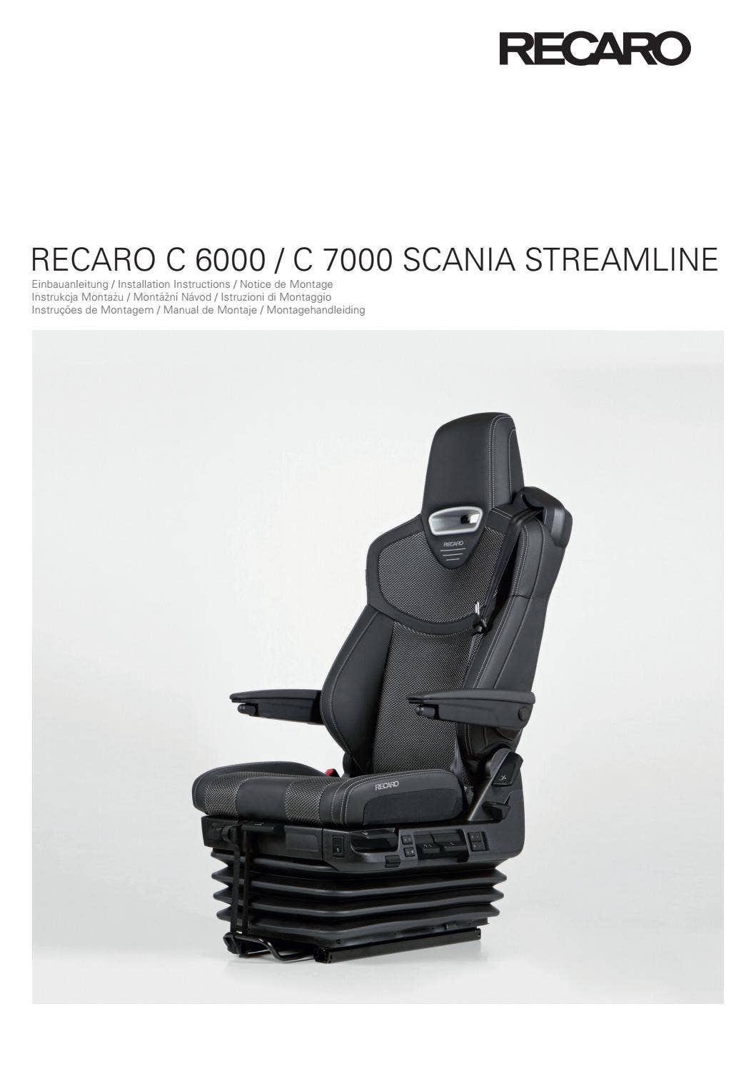 RECARO Installation Instructions SCANIA STREAMLINE by fmk. & FACT - Issuu