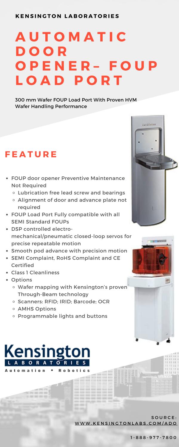 Automatic Door Opener (ADO) – FOUP Load Port by Kensington Labs - Issuu