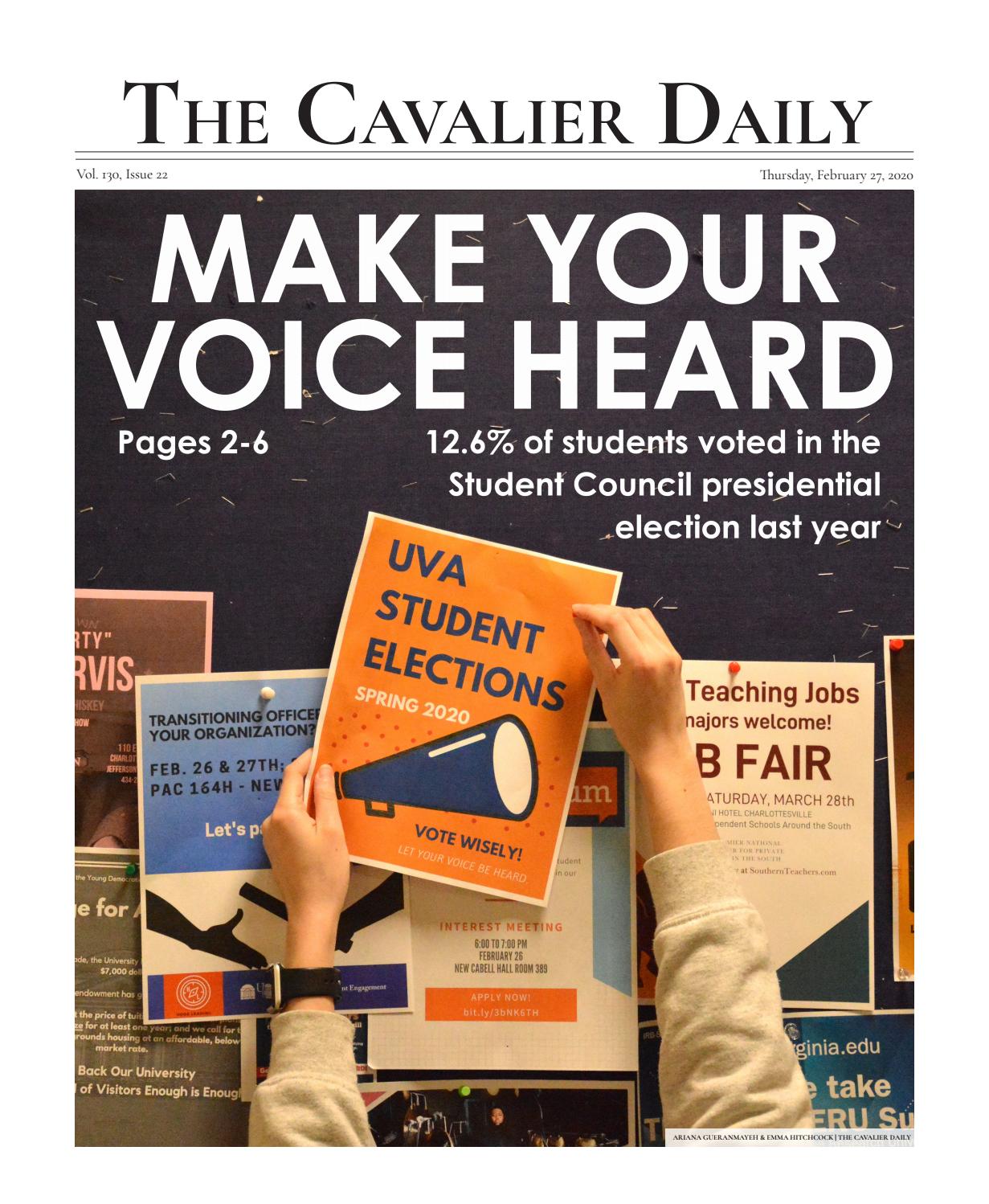 Thursday, February 27, 2020 by The Cavalier Daily - Issuu