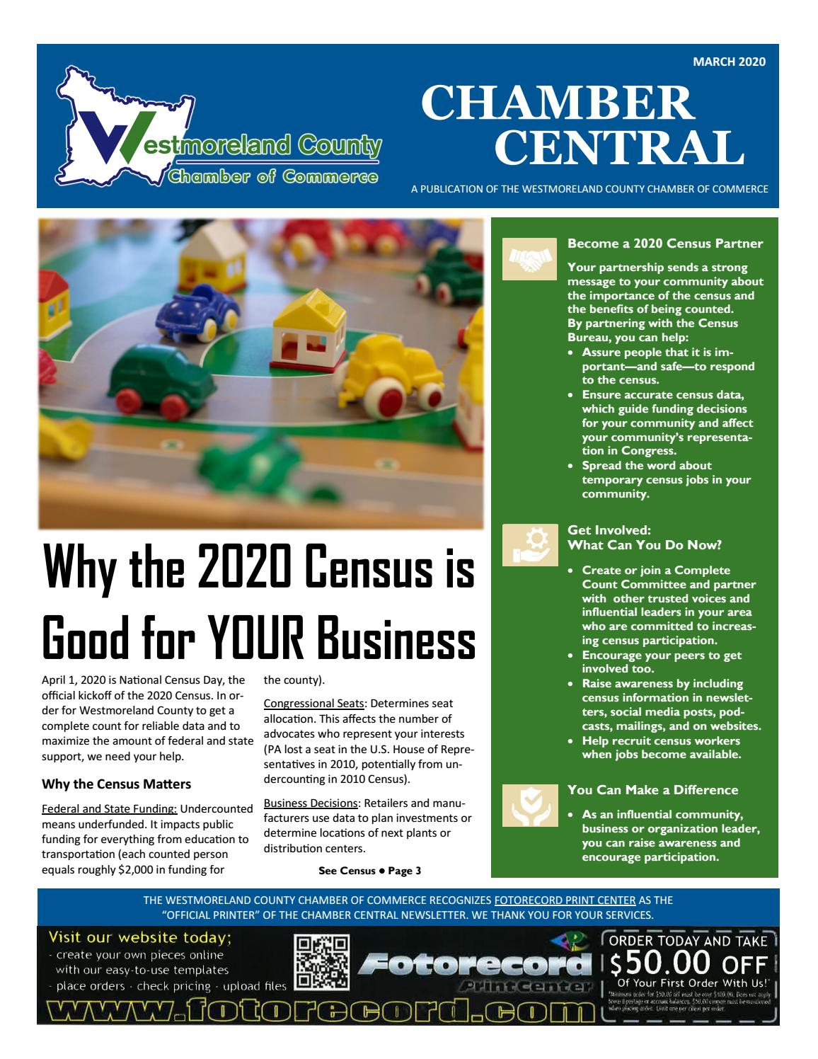 Chamber Central Newsletter March 2020 by Westmoreland County Chamber of ...