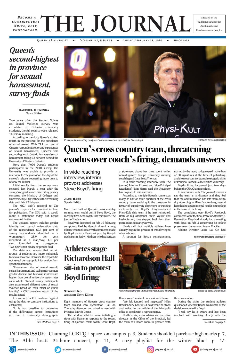 The Queen's Journal, Volume 147, Issue 23 by The Queen's Journal - Issuu