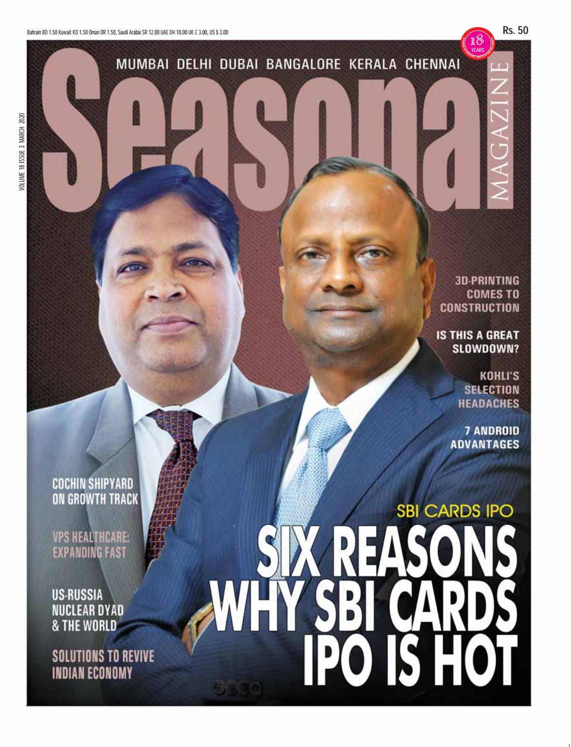 Seasonal Magazine - SBI Cards IPO - Cover Story by John Antony - Issuu