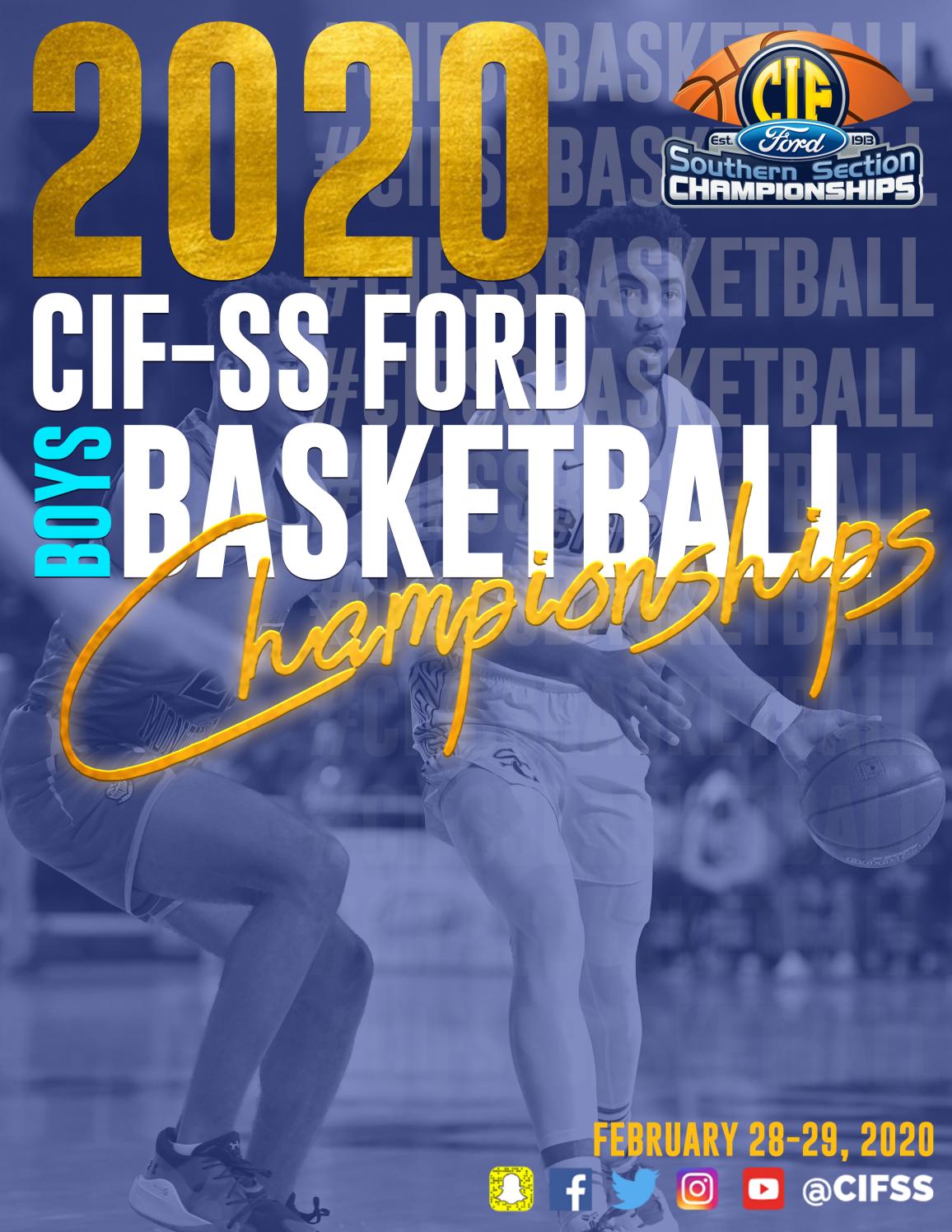2020 CIF-SS FORD Boys Basketball Championship Program by CIF Southern ...