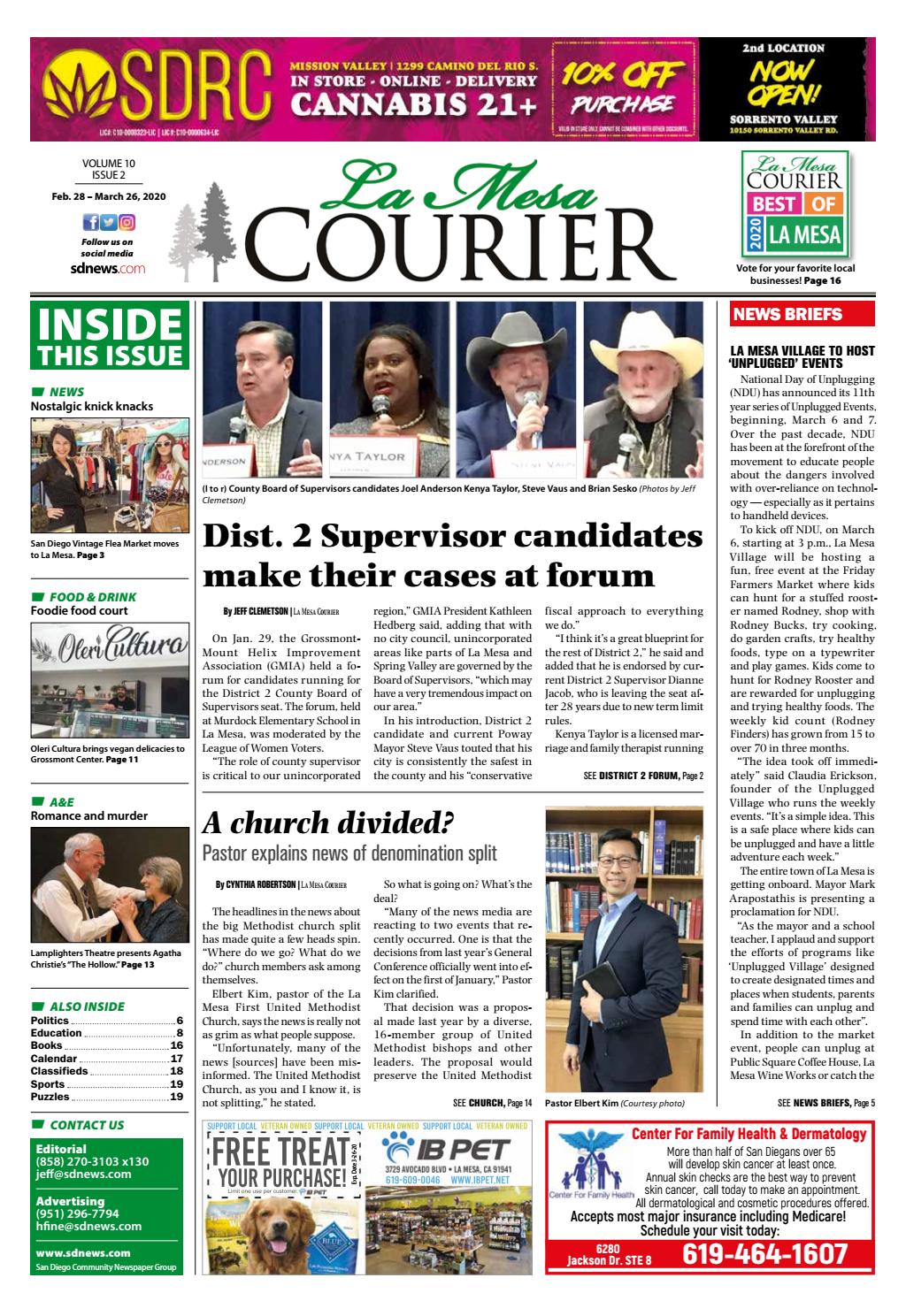 La Mesa Courier, February 28th, 2020 by San Diego Community Newspaper ...