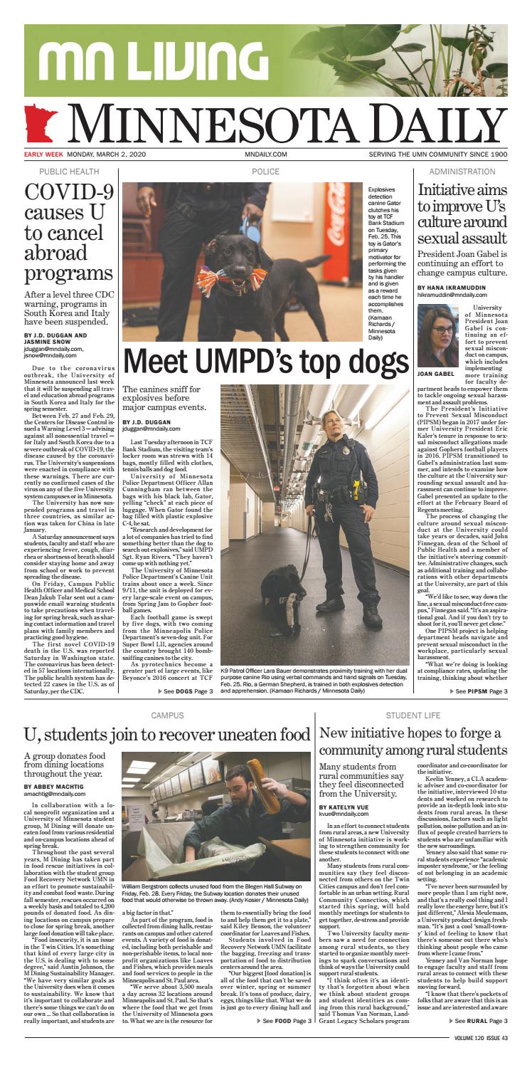 March 2, 2020 by The Minnesota Daily - Issuu
