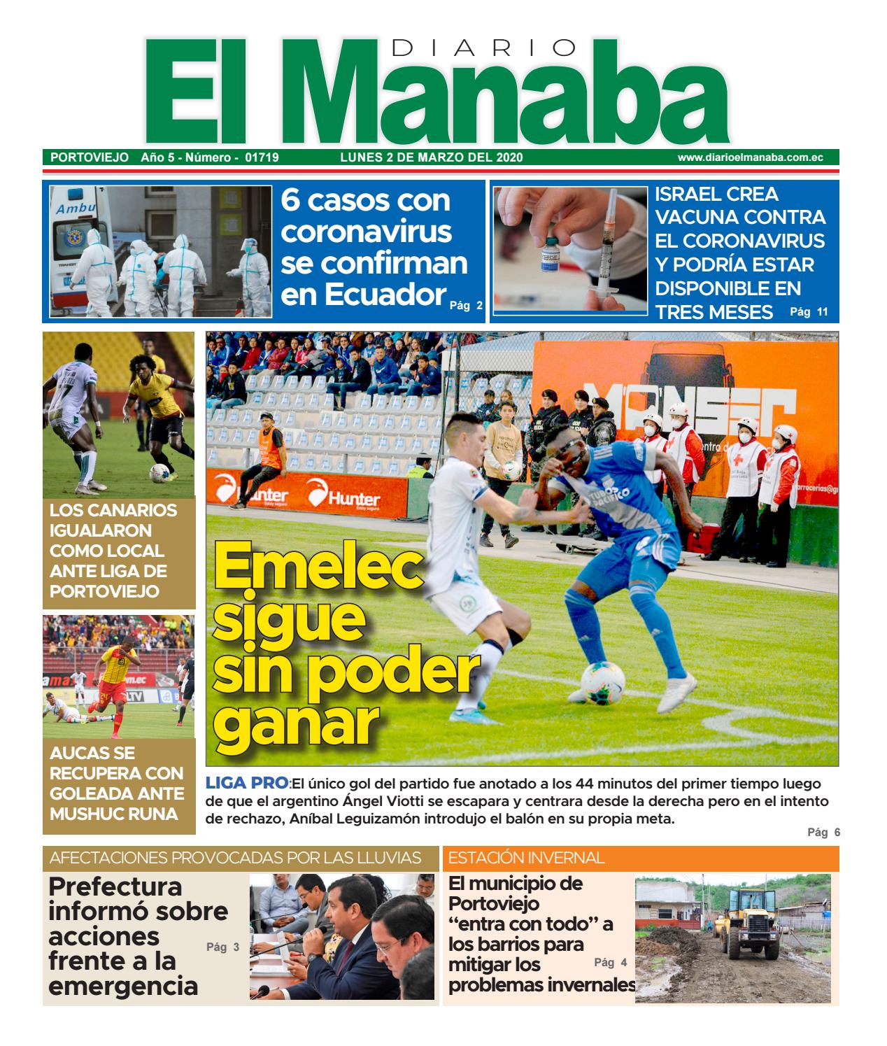 DIARIO DIGITAL EL MANABA LUNES 2 DE MARZO DEL 2020 by El Manaba - Issuu