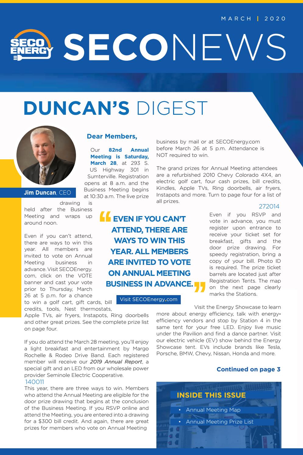 March 2020 SECO News by SECO Energy - Issuu