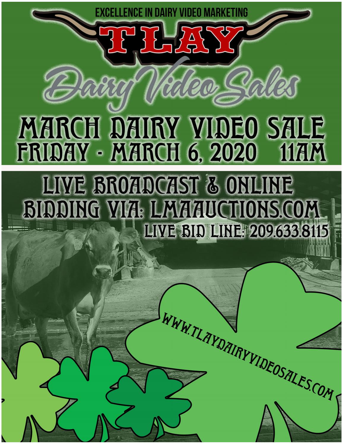 MARCH 2020 TLAY DAIRY VIDEO SALE by TURLOCK LIVESTOCK AUCTION YARD - Issuu