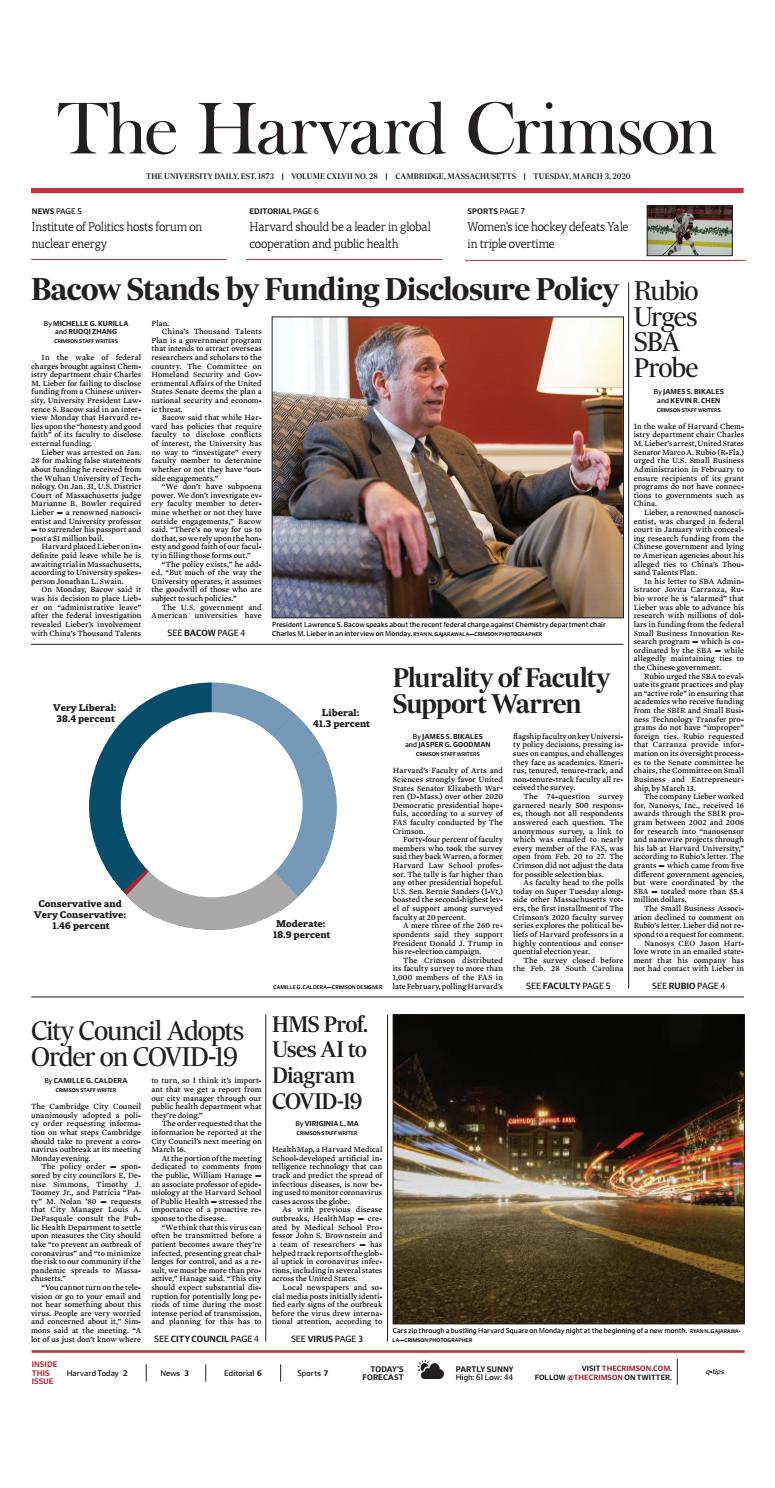 The Harvard Crimson - Volume CXLVII, No. 28 by The Harvard Crimson - Issuu