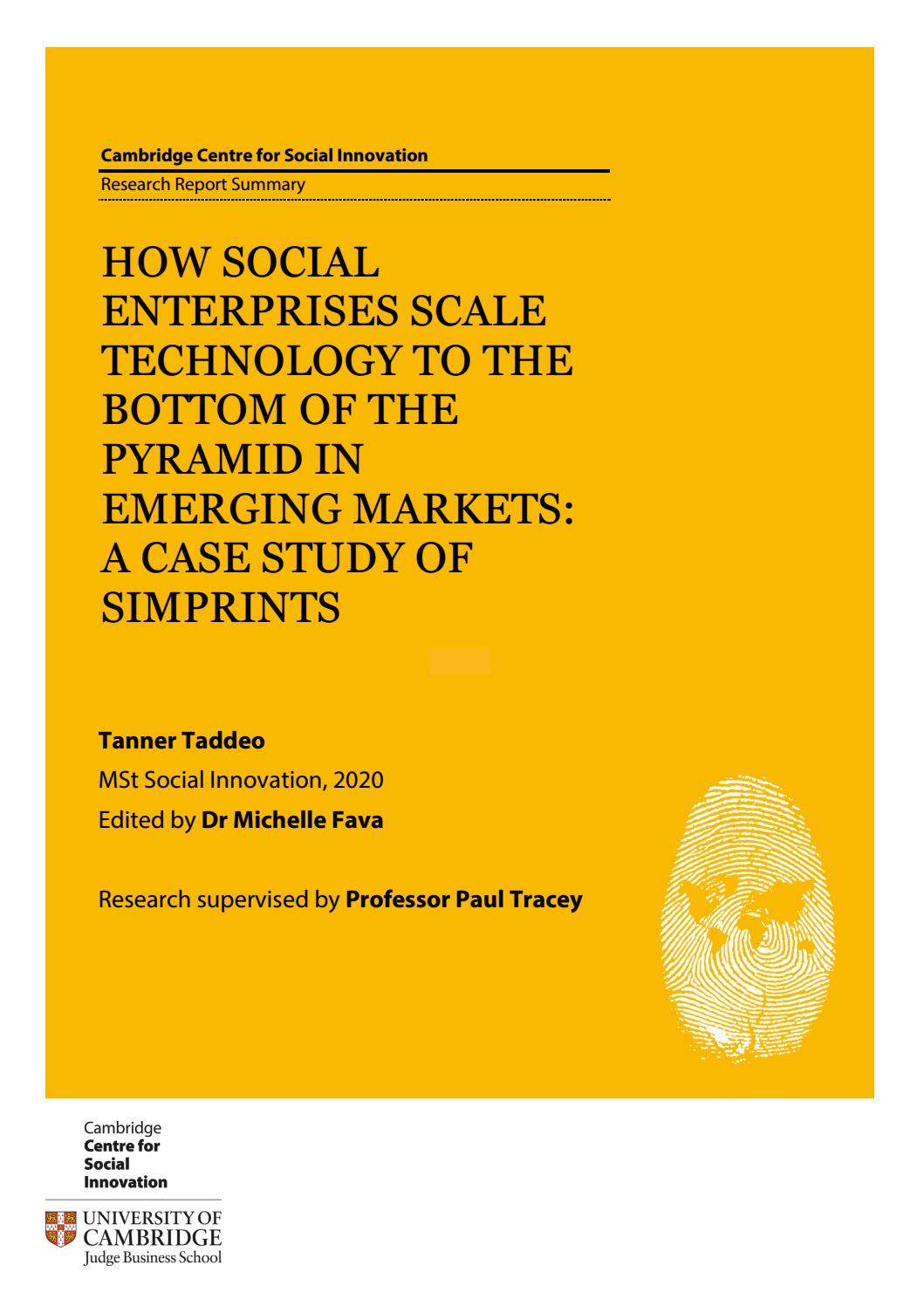 How social enterprises scale technology to the bottom of the pyramid in ...