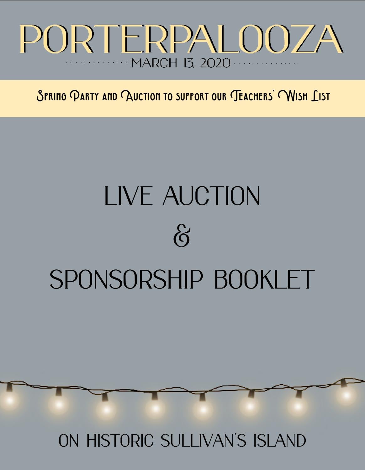 PorterPalooza Live Auction Booklet by Porter-Gaud School - Issuu