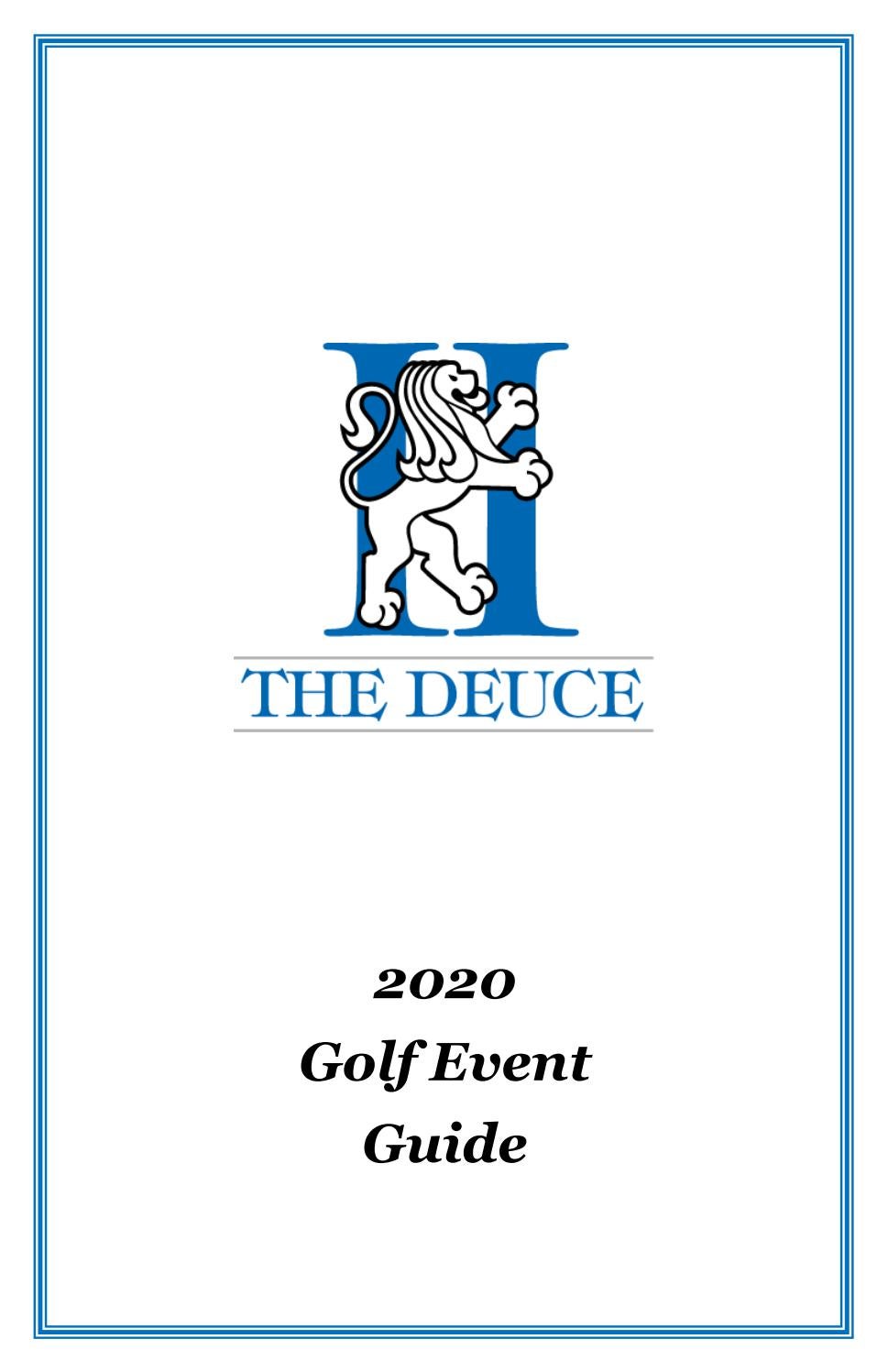 The 2020 Golf Event Guide for The Deuce Golf Club by fivestar ...
