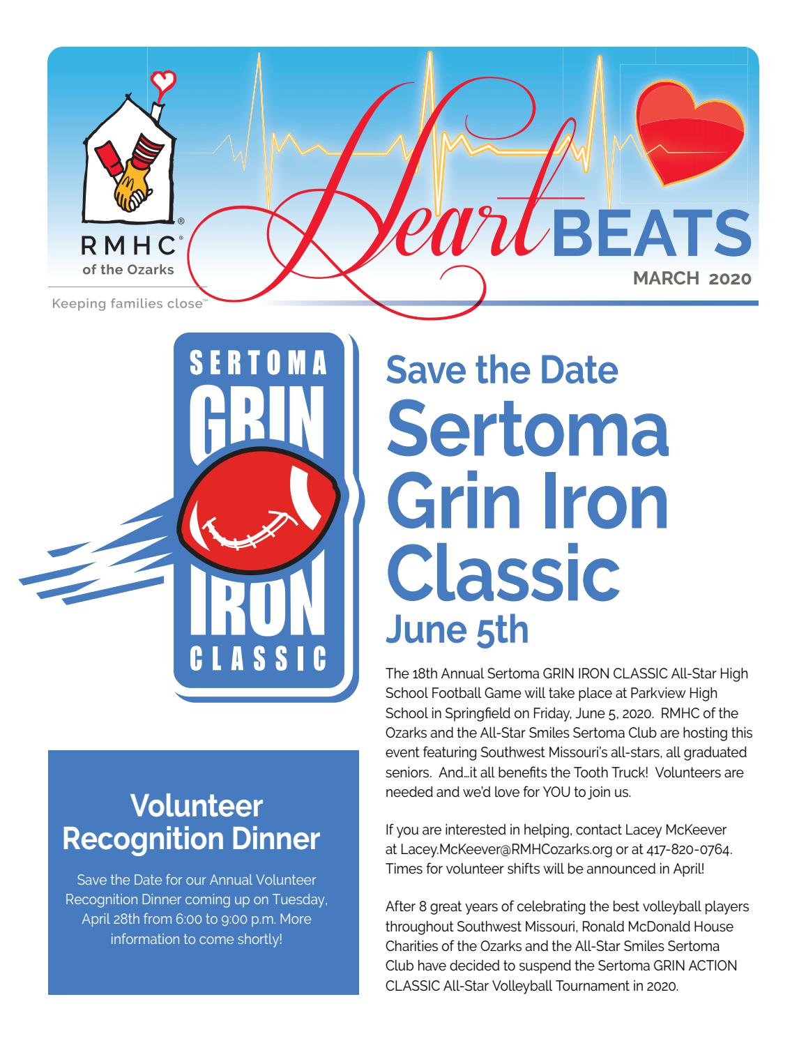 Heart Beats-March, 2020 by RMHC of the Ozarks, Inc. - Issuu