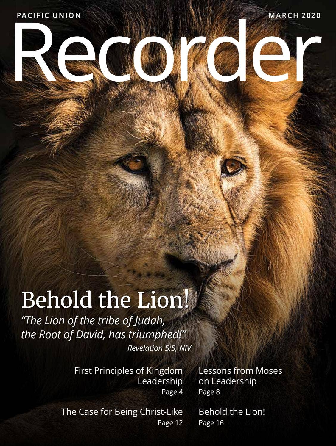 Pacific Union Recorder—March 2020 by Pacific Union Conference of ...