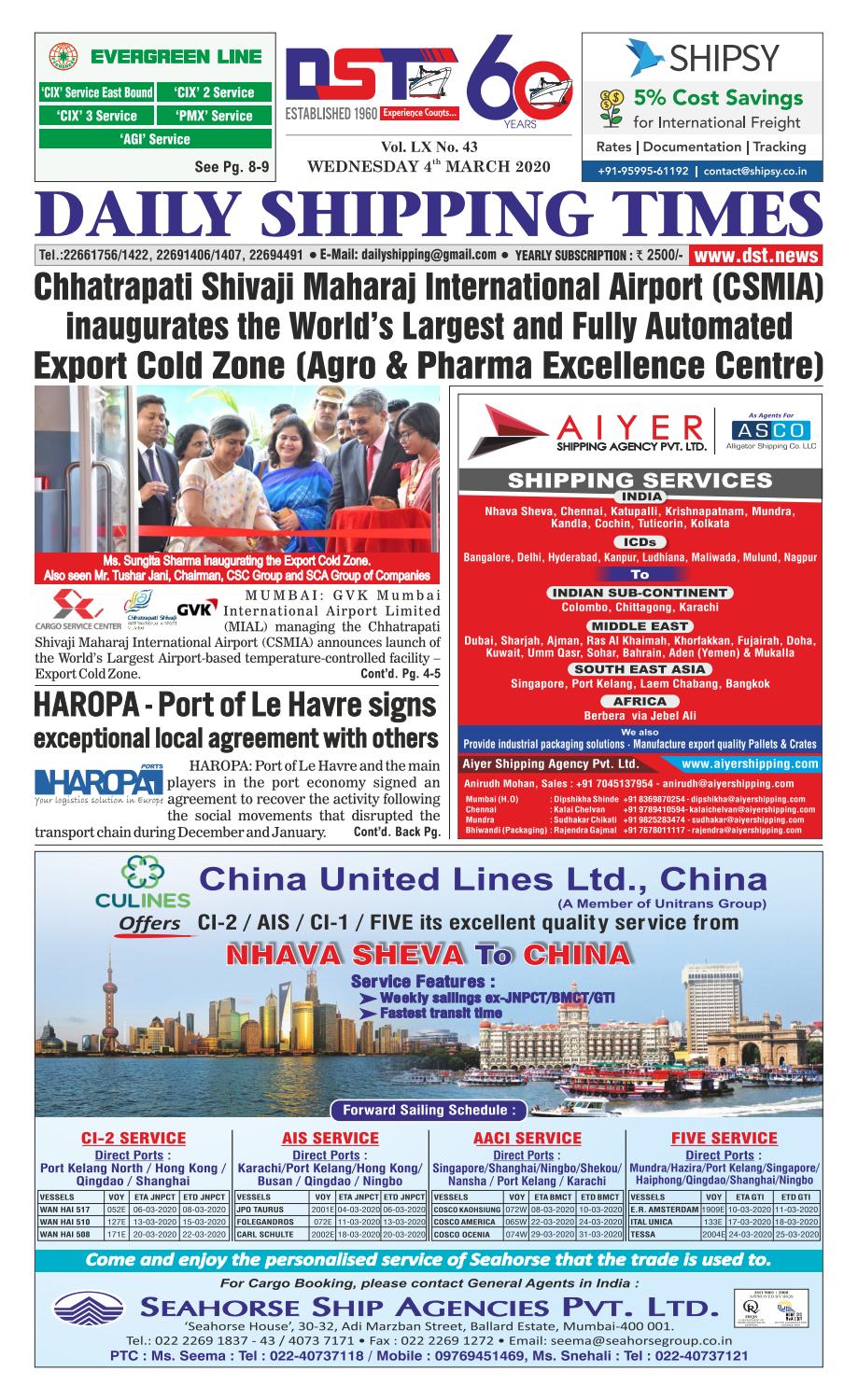 04-03-2020 by Daily Shipping Times - Issuu