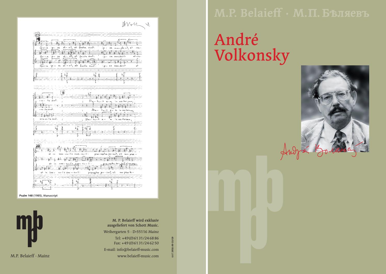 André Volkonsky by Schott Music - Issuu