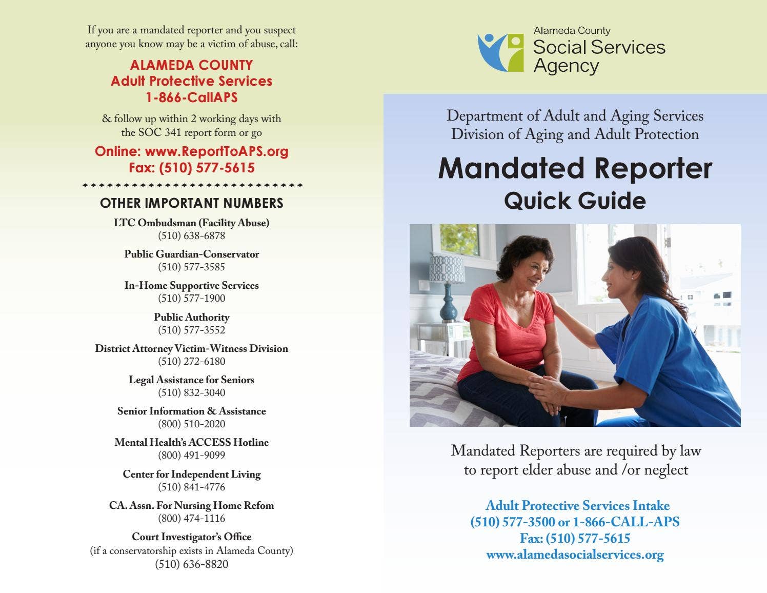 Mandated Reporter Quick Guide_bi-fold brochure by Alameda County Social ...