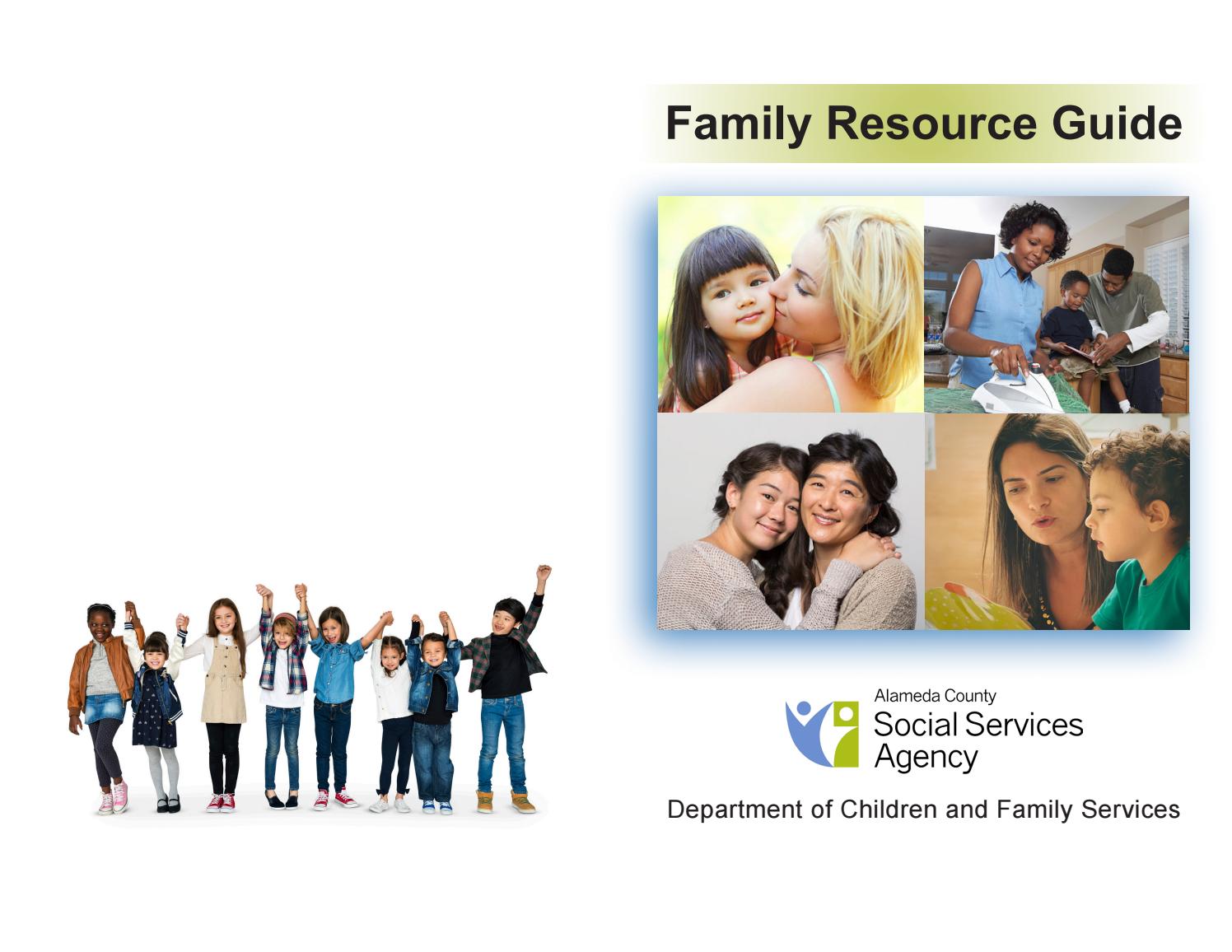 Family Resource Guide bi-fold brochure by Alameda County Social ...