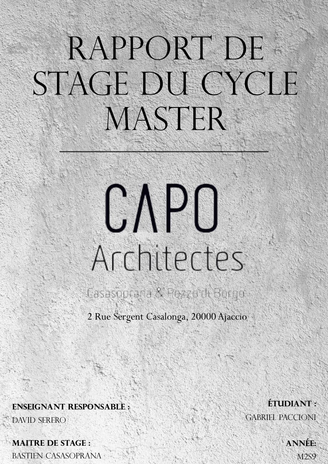 Rapport de Stage du Cycle Master Architecture - Paccioni gabriel by ...