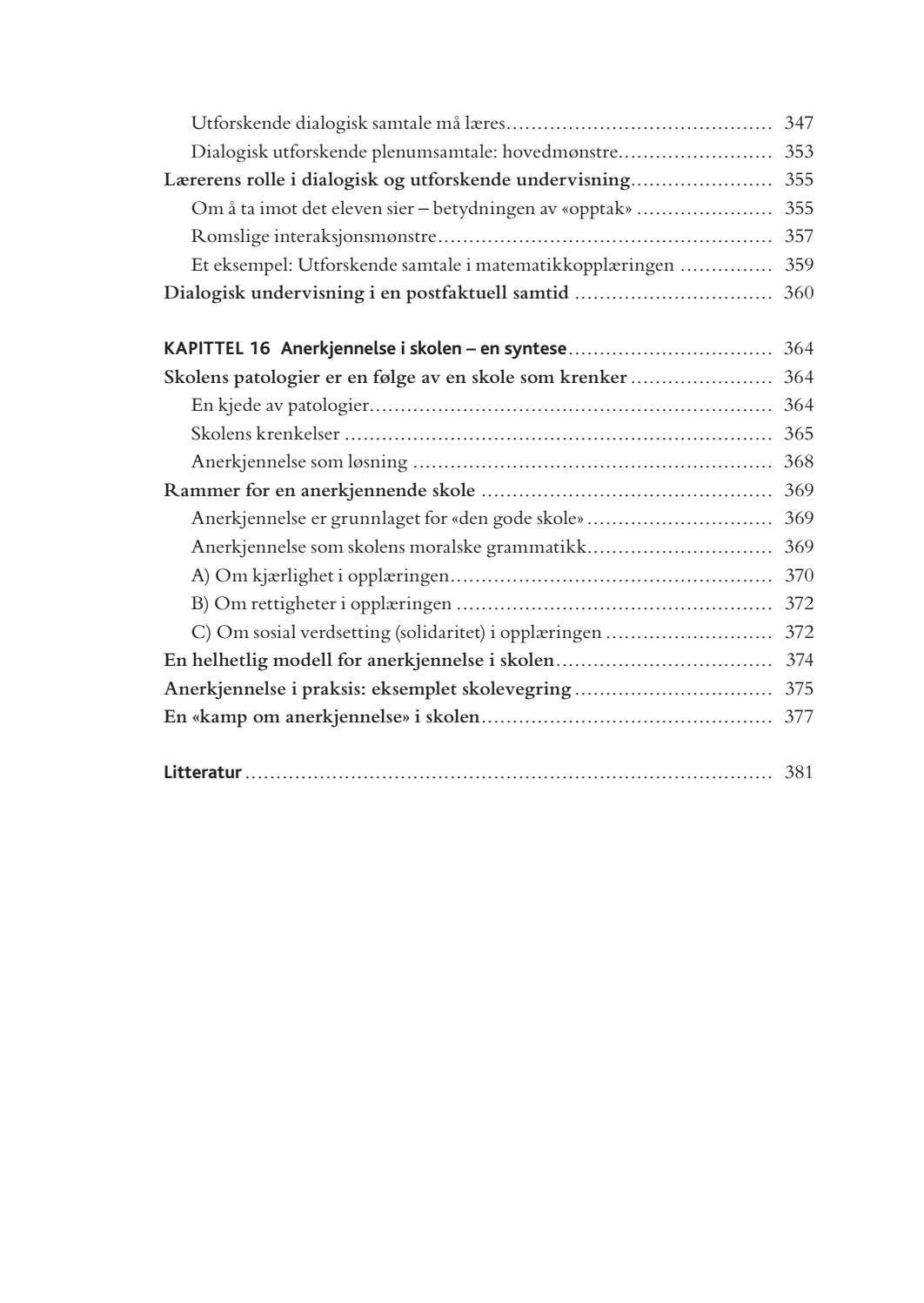 Anerkjennelse i skolen by Cappelen Damm - Issuu