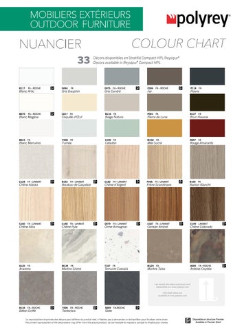 POLYREY - COLOUR CHART - Outdoor Furniture by Wilsonart - Issuu