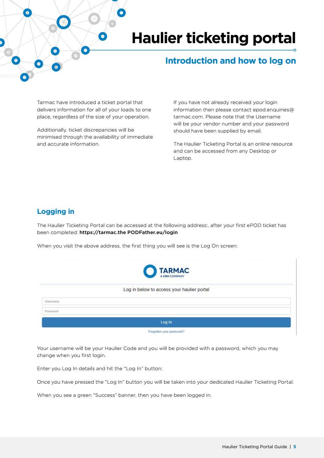 Haulier Ticketing Portal Guide by Tarmac - Issuu