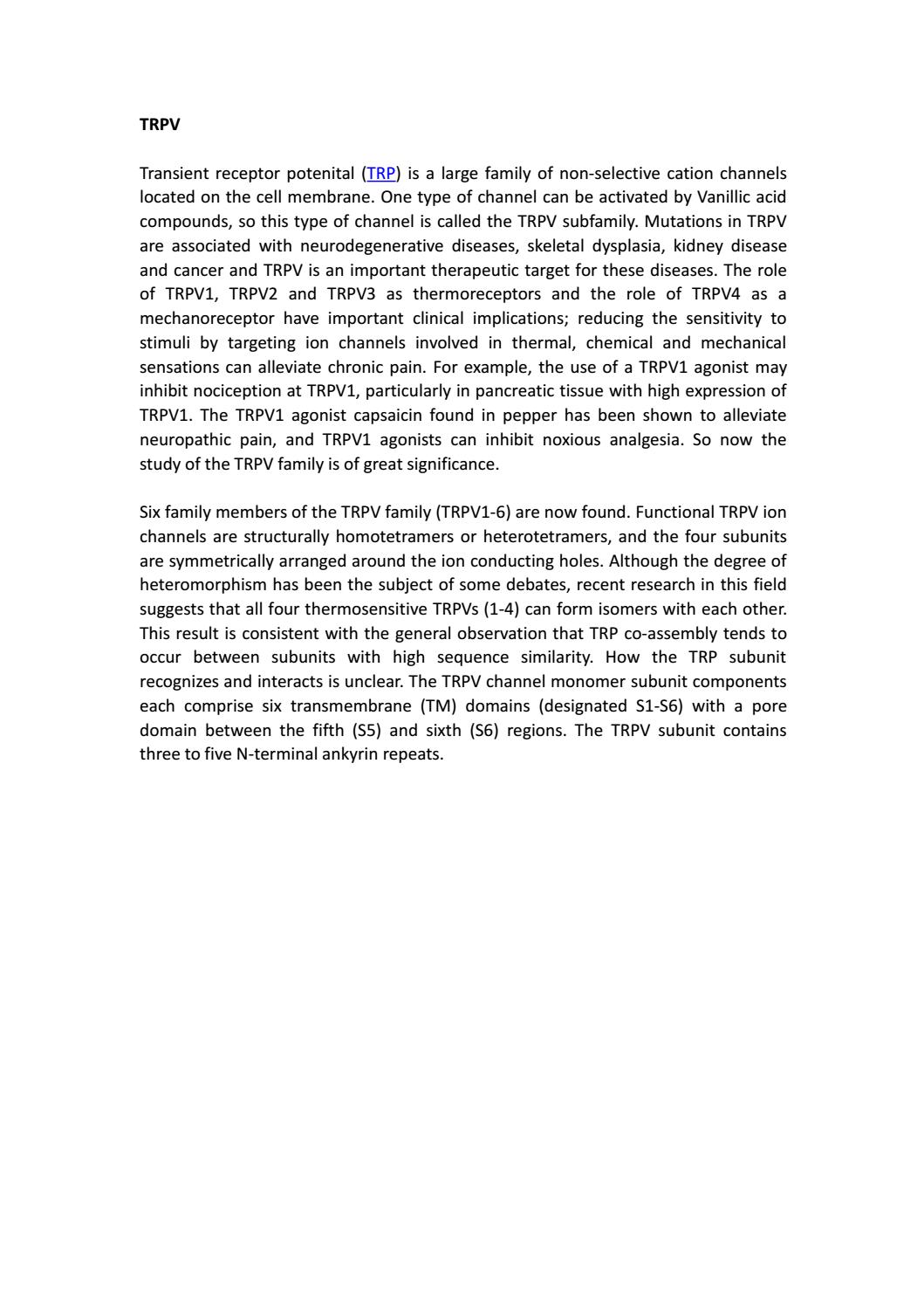 TRPV by Creative Diagnostics - Issuu