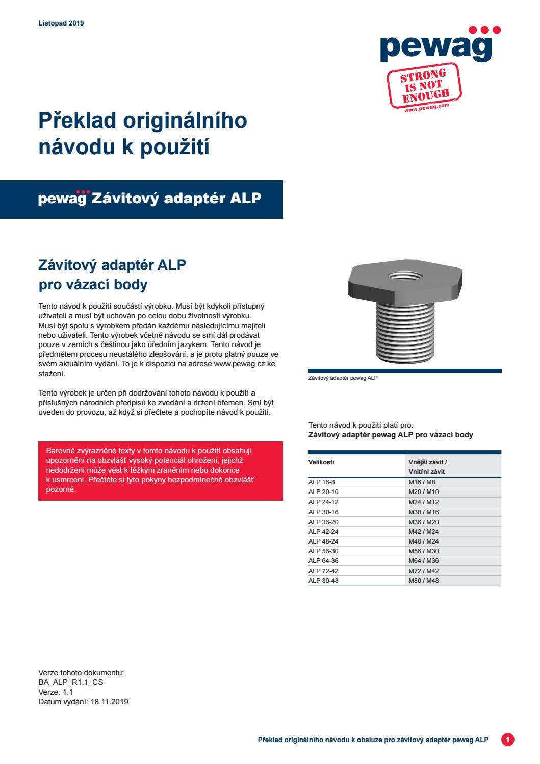 Závitový adaptér ALP by pewag - Issuu